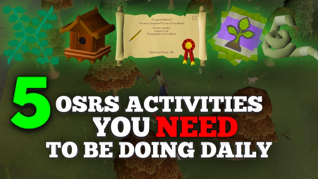 5 OSRS Activities you NEED To Be Doing Daily! - YouTube