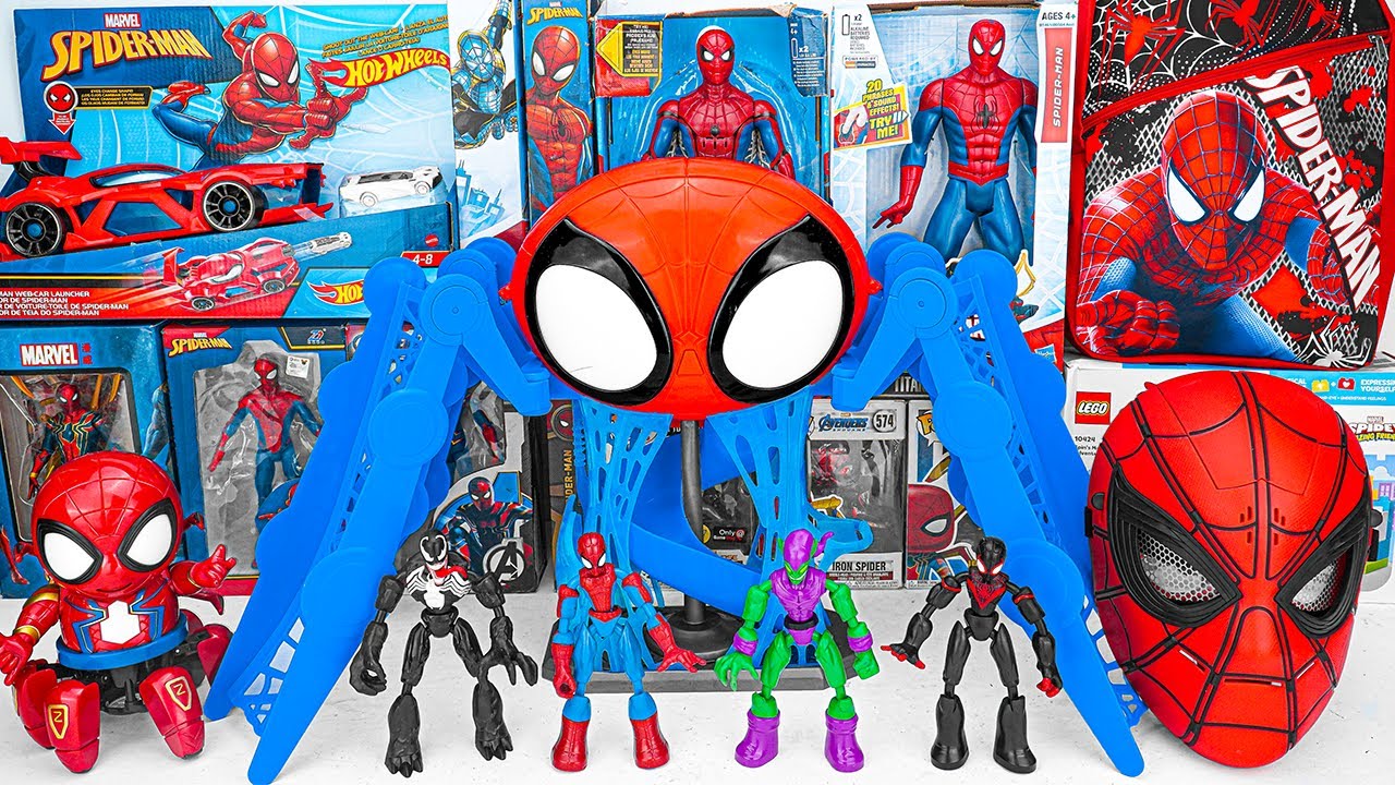 Marvel's Spider-Man series Unboxing, Spider-Man action dolls, glowing ...