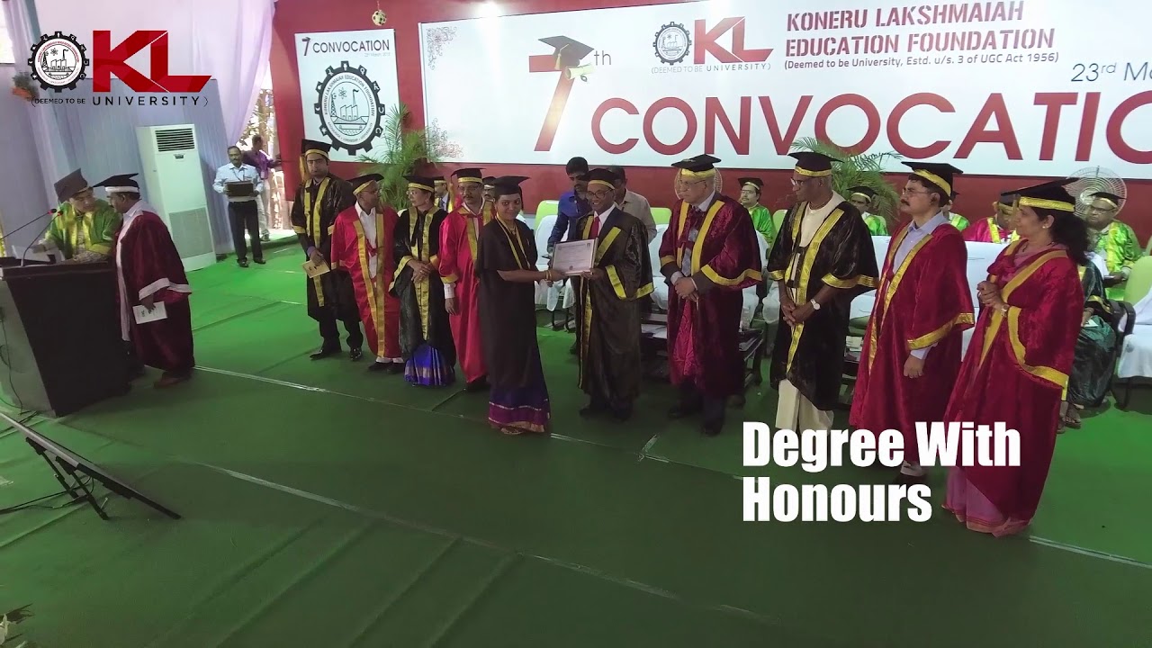 KL UNIVERSITY | Degree With Honours - YouTube