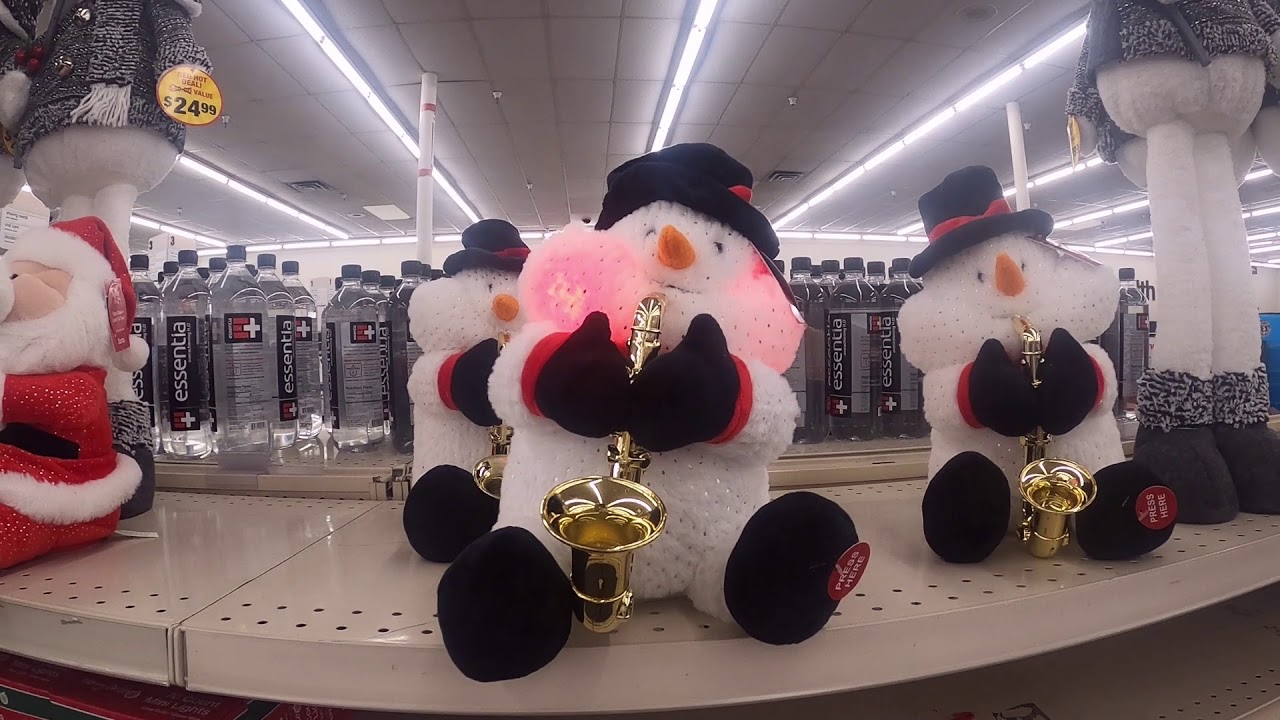 Christmas 2020 at CVS Snowman Sax Player Animatronic - YouTube