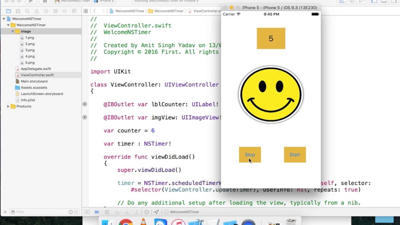 Swift Nstimer To Create Countdown Timer And Stopwatch With Xcode 7 4337