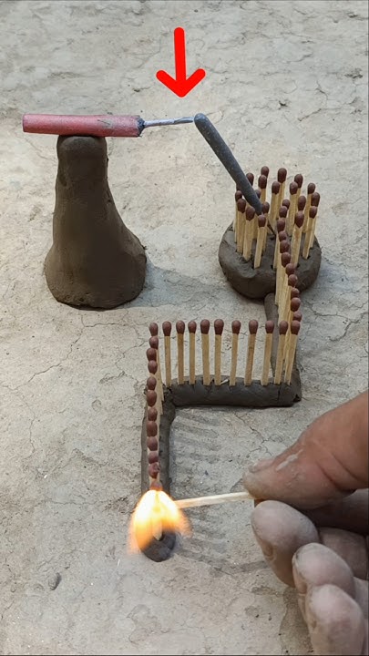 Matchstick Chain Reaction Experiment with Firecracker Ending 😉 #shortsvideo #diwalipataka - YouTube