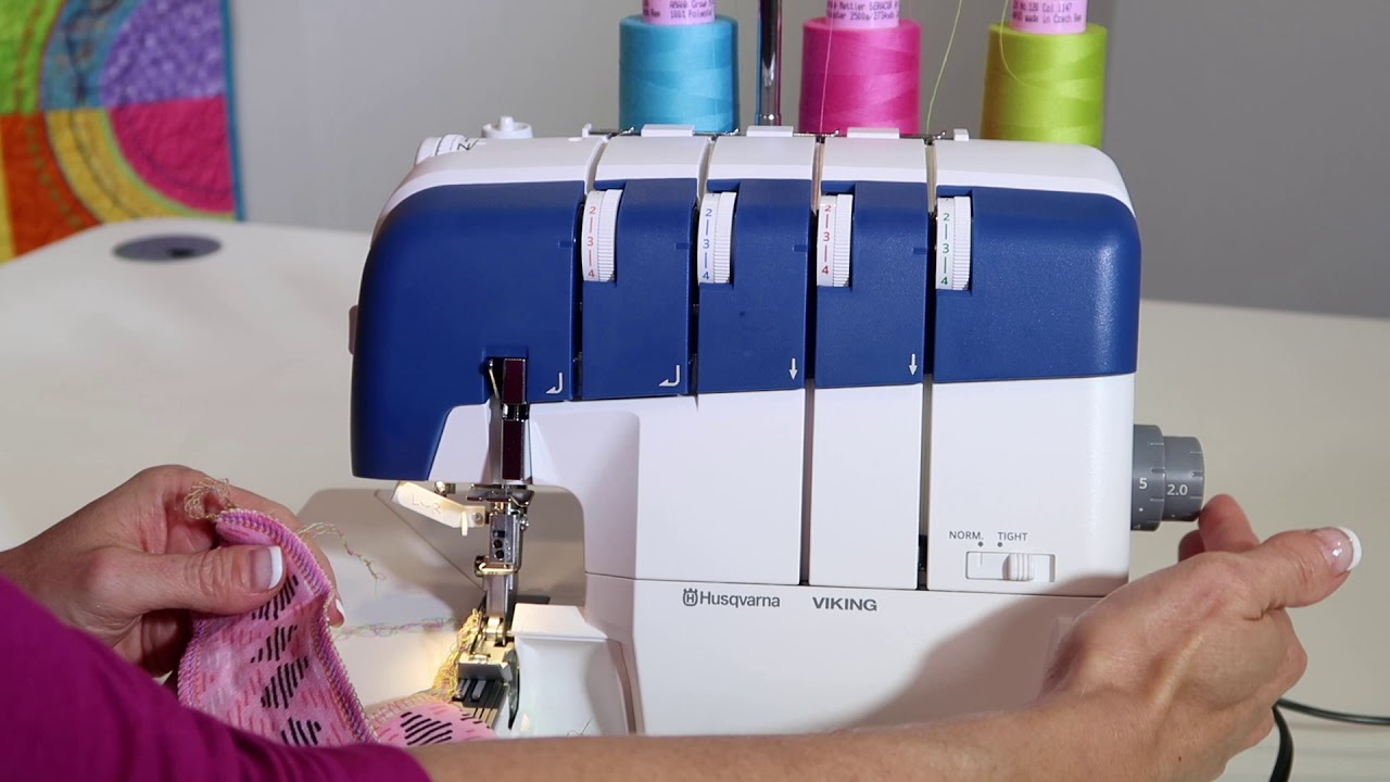Husqvarna Viking Amber Air S 400 Serger 35 Foot Pressure - YouTube
