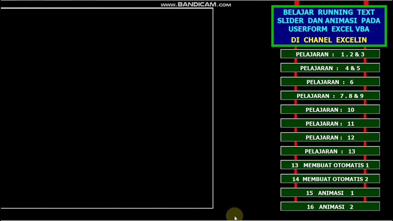 Excel Vba Running Text , Slider Dan Animation Bagian 1 - YouTube