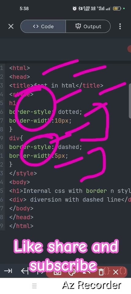 Internal Css Border Div In Html5 Htmlcode Htmlcss Htmlcourseinhindi Htmltutorial Youtube