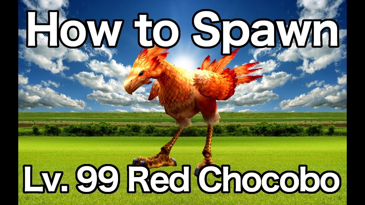 Final Fantasy XII Zodiac Age Spawing Lv 99 Red Chocobo FFXII Ribbon ...