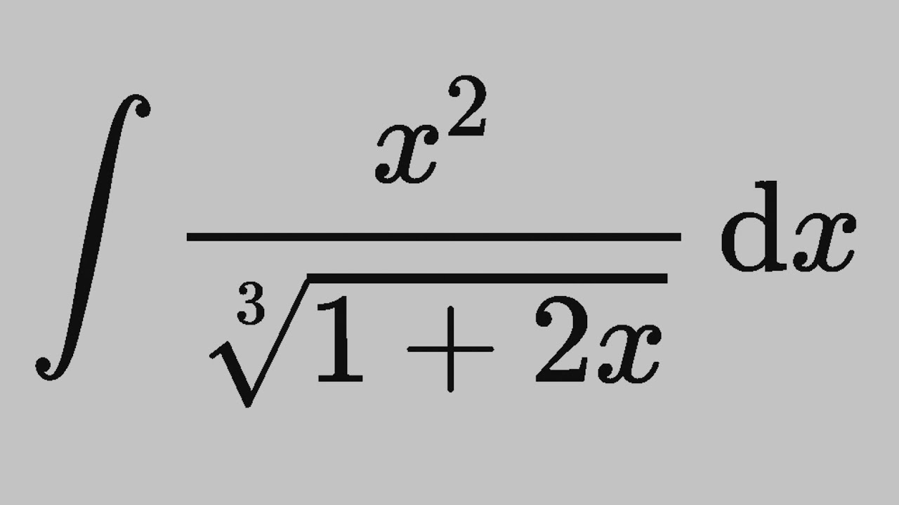 Integral mediante sustitución (cambio de variable) con raíz cúbica en ...