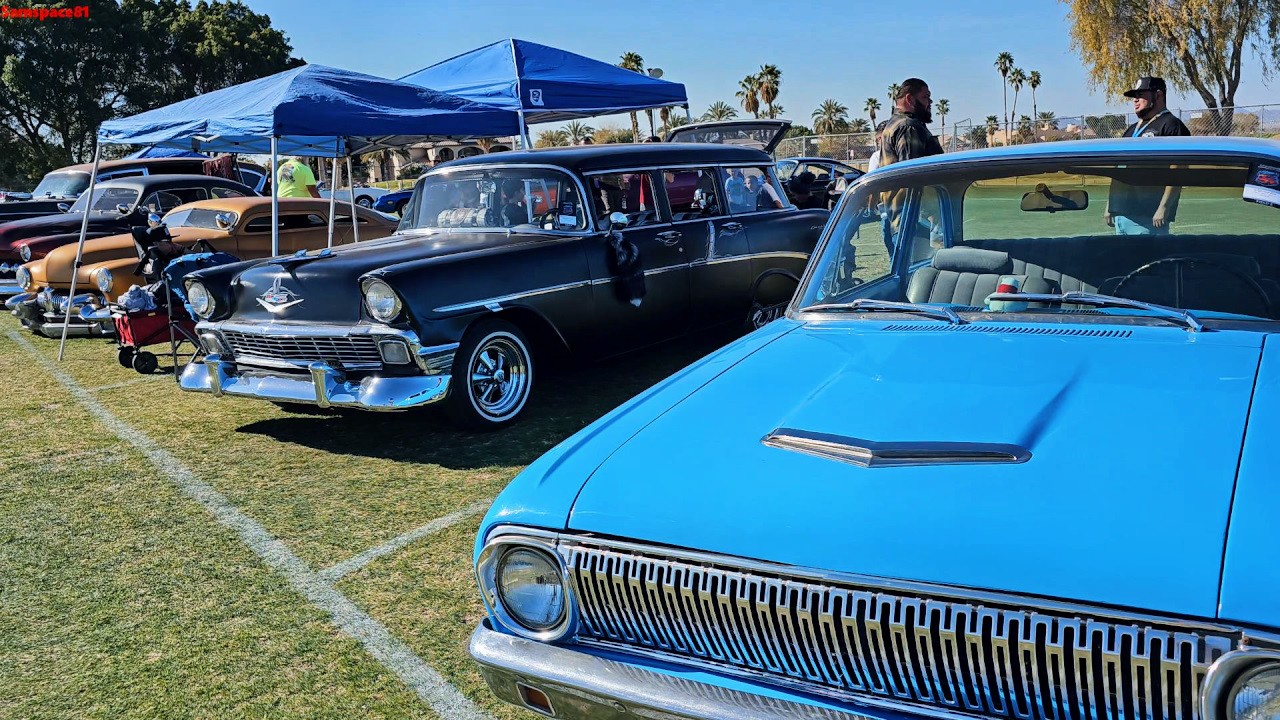 Yuma Arizona classic car show culture during 2023 Midnight at the Oasis annual car show festival ...