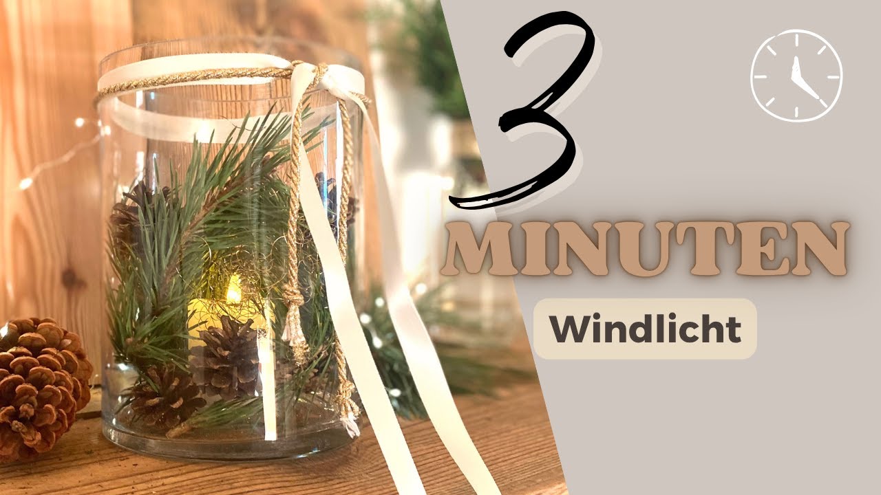 Unglaublich schön – DIY Windlicht für Weihnachten in 3 Minuten - YouTube