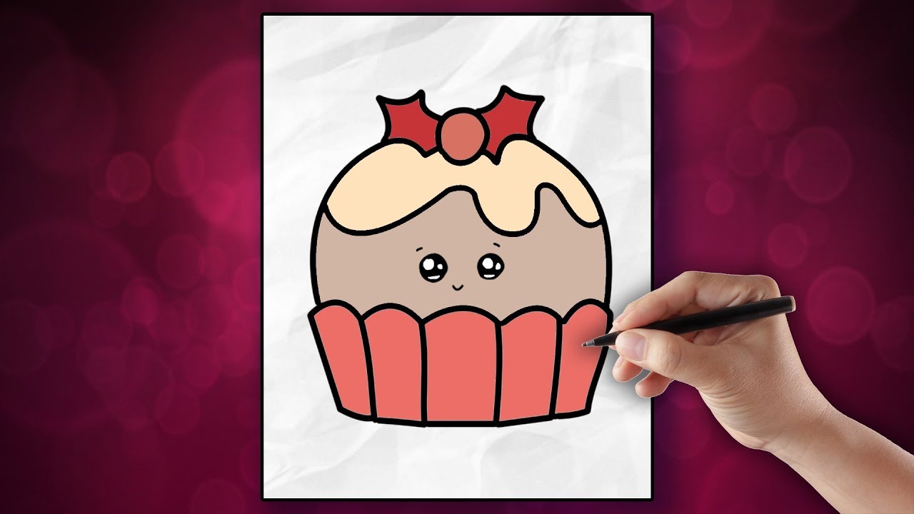 Kawaii - Jak narysować Babeczkę - Rysowanie dla dzieci krok po kroku ...