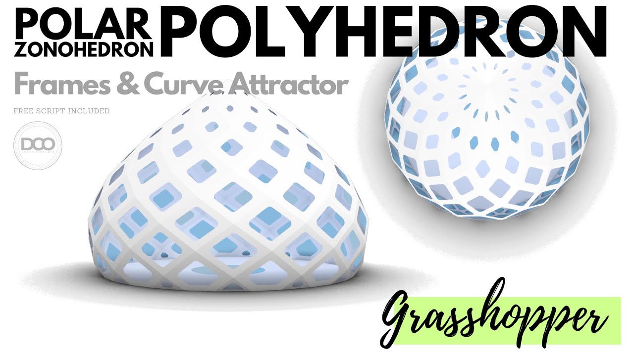 Rhino 6 and Grasshoper Polar Zonohedron Design with Frame and Curve ...
