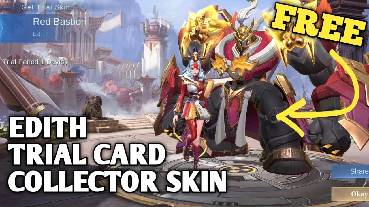 FREE EDITH RED BASTION COLLECTOR SKIN TRIAL CARD? + Core Ganker Mode ...