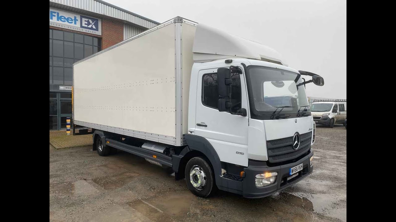 MERCEDES ATEGO 816 7.5 TONNE BOX VAN 2016 - WV66 RUH - YouTube