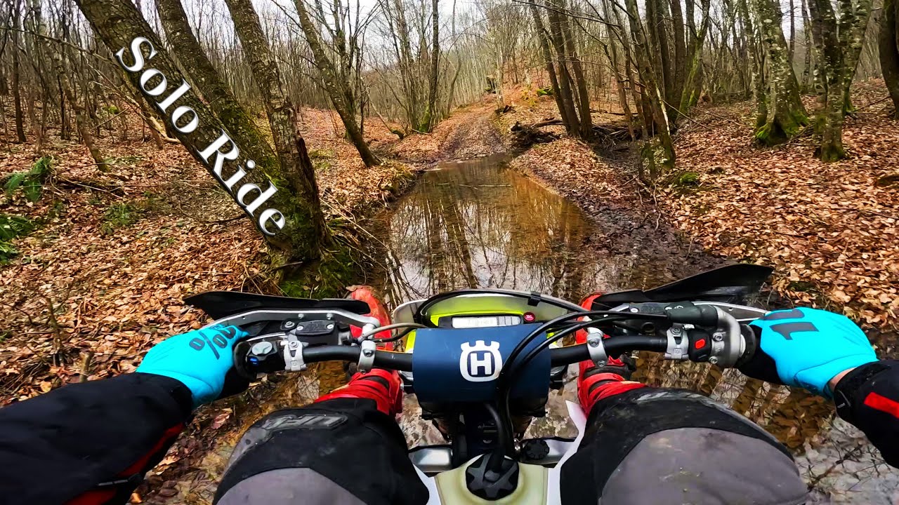 Solo Winter Ride - Slippery , Cold & Muddy! - YouTube