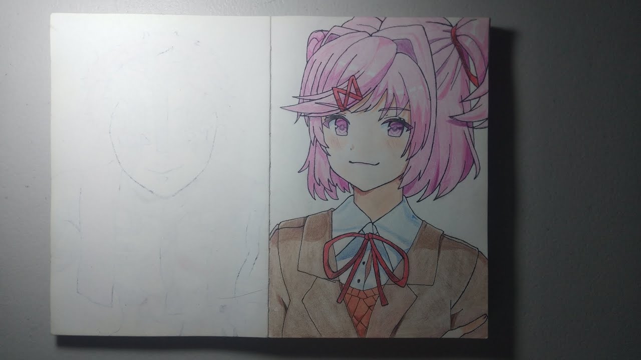 Drawing Natsuki |Doki Doki Literature Club![Remake] - YouTube