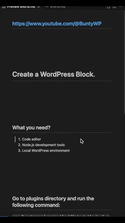 How To Create Custom Wordpress Blocks Wordpress Shorts Buntywp Gutenberg Youtube