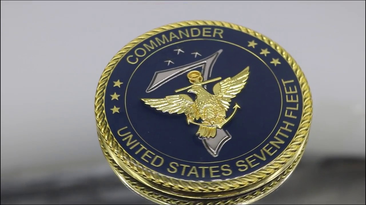 US Army Commander Seventh Fleet Commander US Navy Challenge coin ...