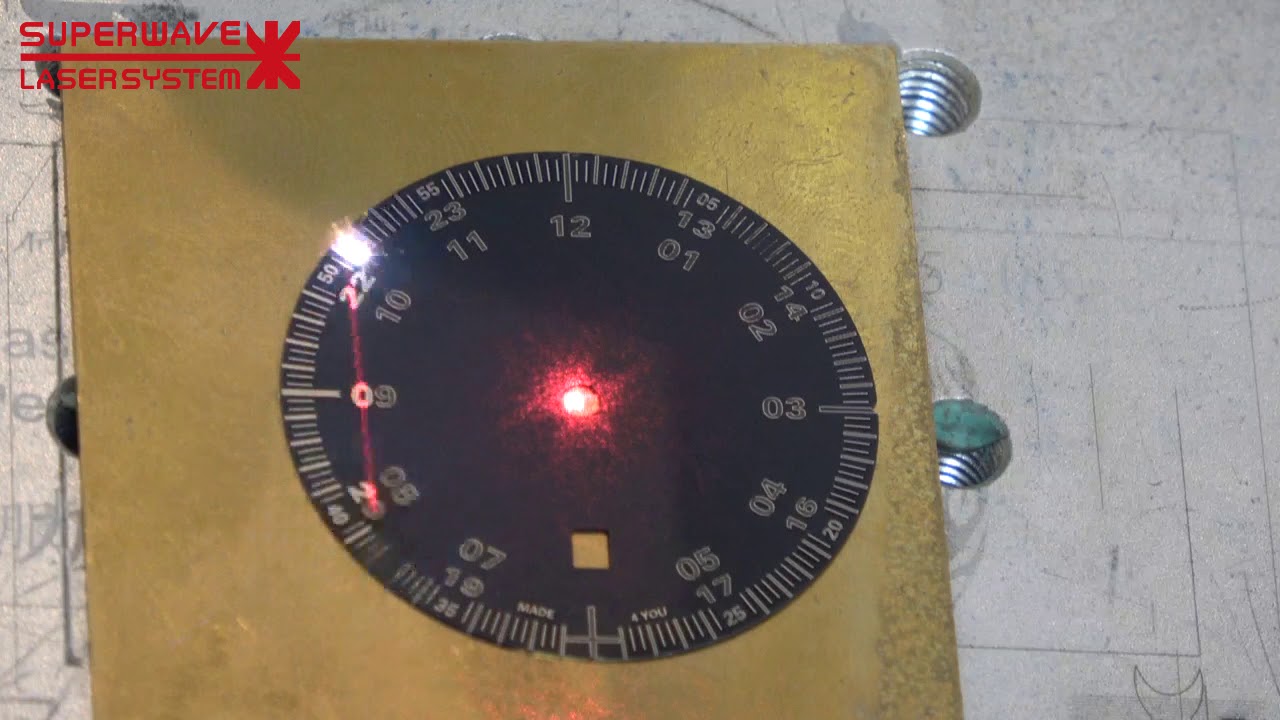 Aluminum Watch Dial Marking by SW Fiber Laser marker and Cutter - YouTube