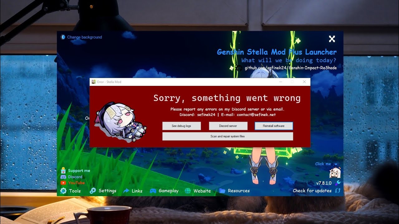 [OUTDATED] How to fix "Sorry, something went wrong" in Genshin Stella Mod Launcher? - YouTube