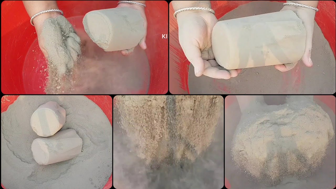 asmr/super soft super🌪dusty fresh pure cement dusty🌪dry crumbling ...