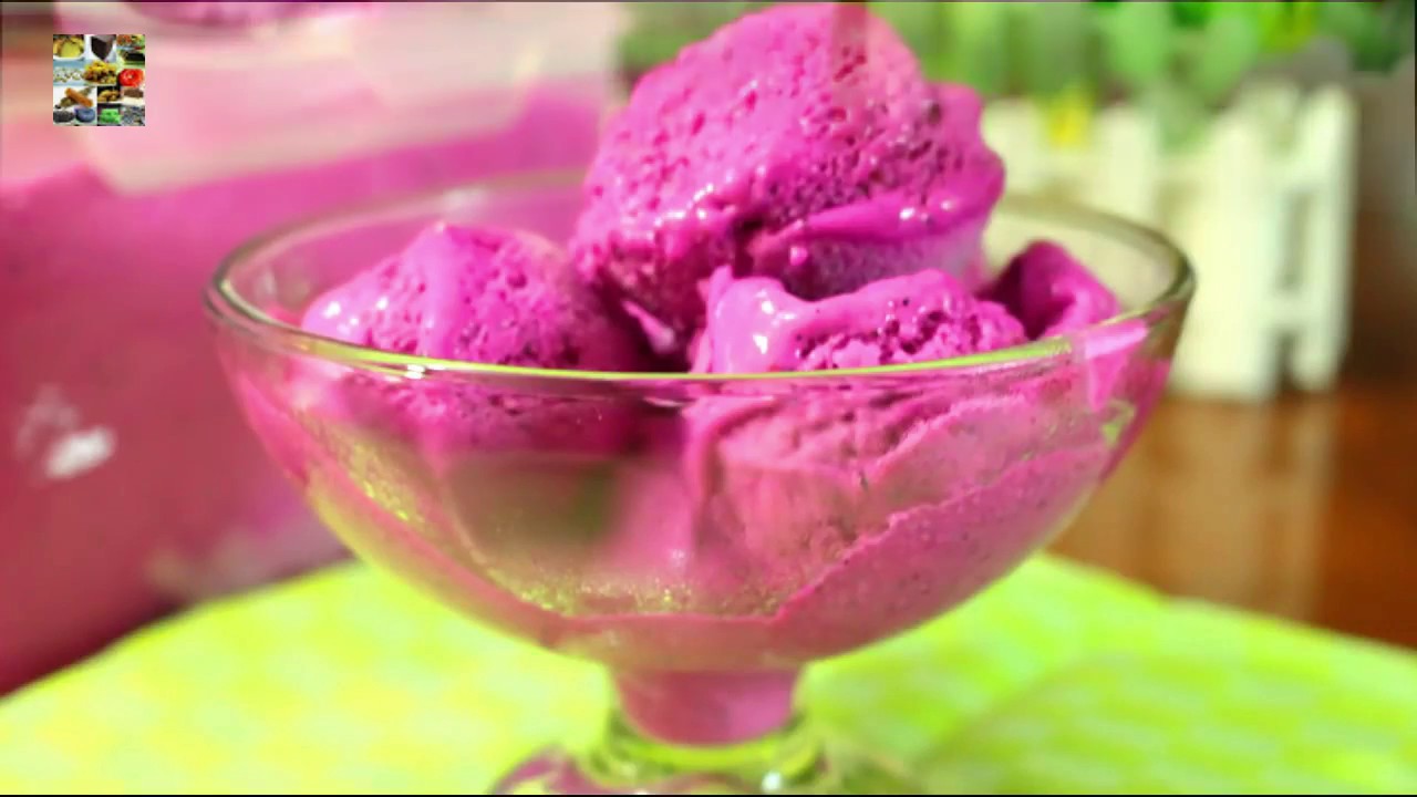 Dragon Fruit Ice Cream Recipe At Home And How To Make - YouTube