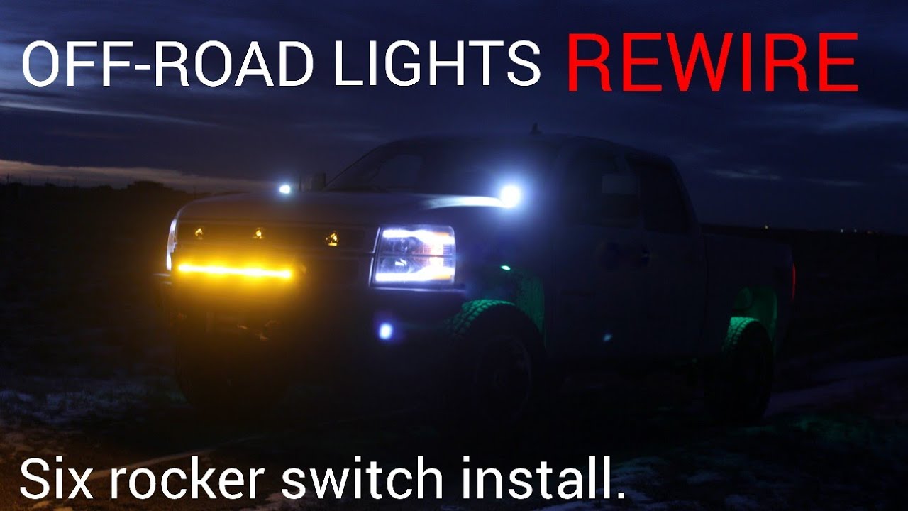 LED light bar rewire/ Six rocker switch panel install- 2013 Chevy ...