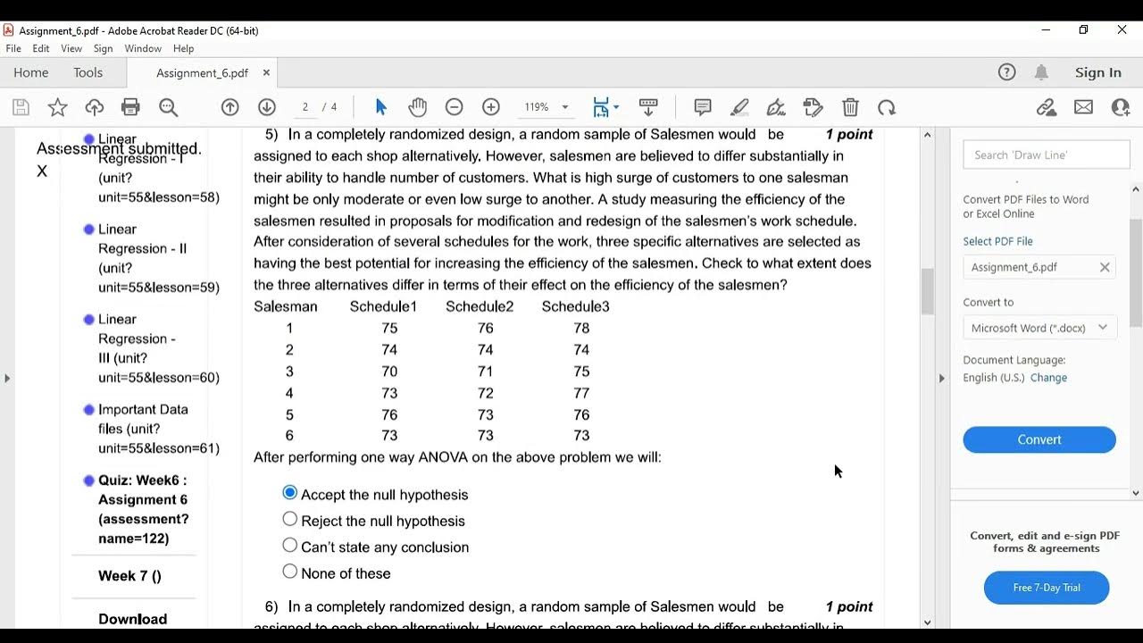 NPTEL Course Data Analytics with Python Assignment 6 - YouTube