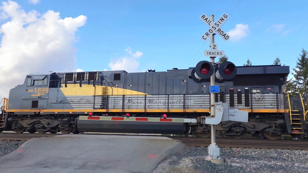 CSX 7320 Leads Intermodal w/ Pere Marquette West | Rd. 11 Railroad ...