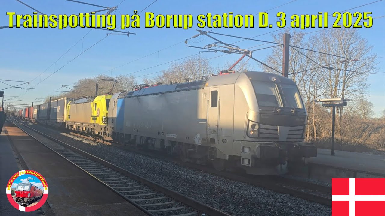 Trainspotting på Borup station D. 3 april 2025 - YouTube
