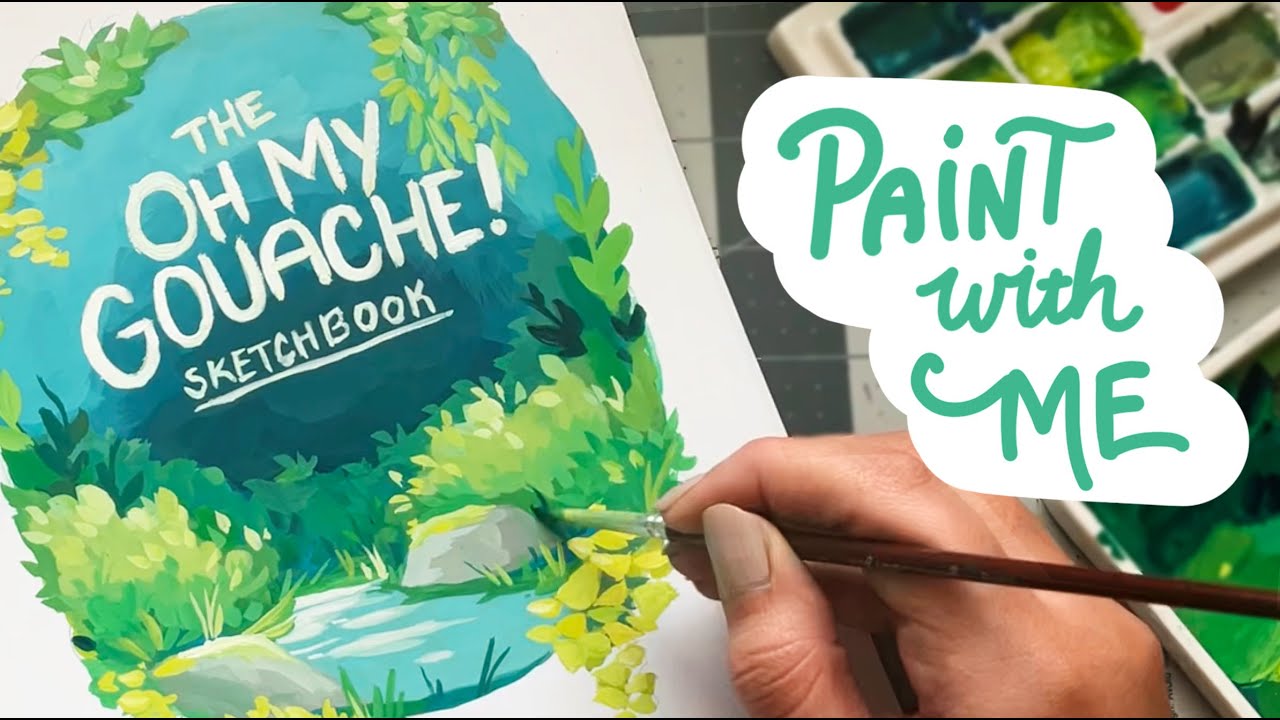 Paint with Me | Handmade Gouache Sketchbook Cover - YouTube