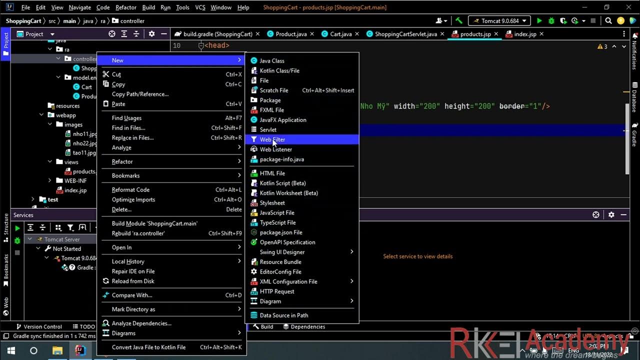 Rikkei Academy - Java - Module 03 - Shopping Cart - YouTube