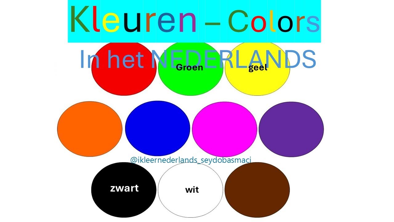 Kleuren in het Nederlands en Engels - DUTCH - YouTube