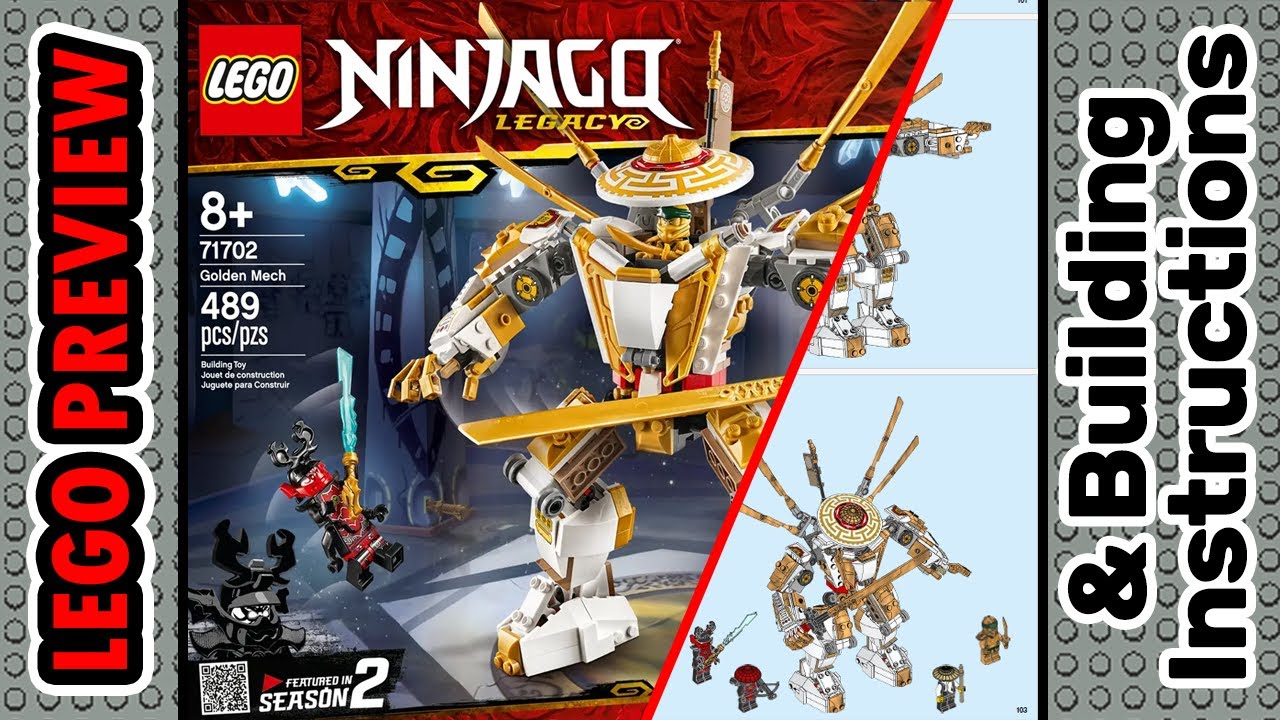 PREVIEW: 71702, LEGO Ninjago, Golden Mech & Building Instructions! LEGO ...
