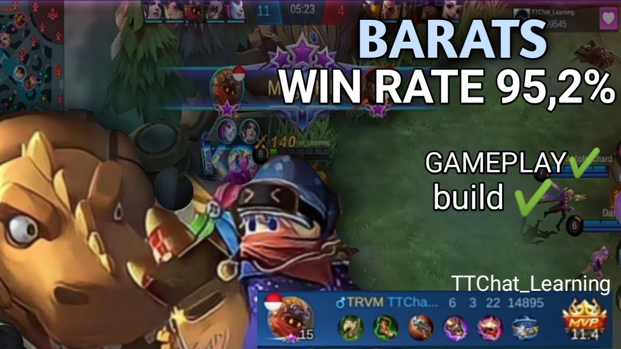 BARATS GAMEPLAY | BARATS BEST BUILD | WIN RATE 95,2% | MOBILE LEGENDS ...