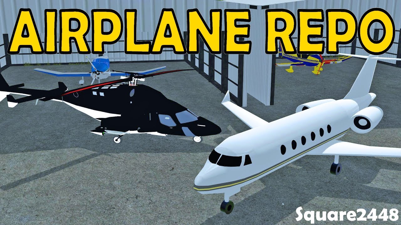 Farming Simulator 17 - Repoing Airplanes and Helicopter - YouTube
