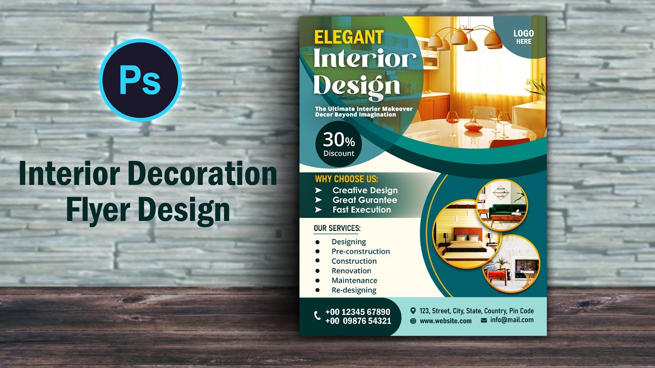 Interior Decoration Flyer Design | Business Flyer Design | Creative ...