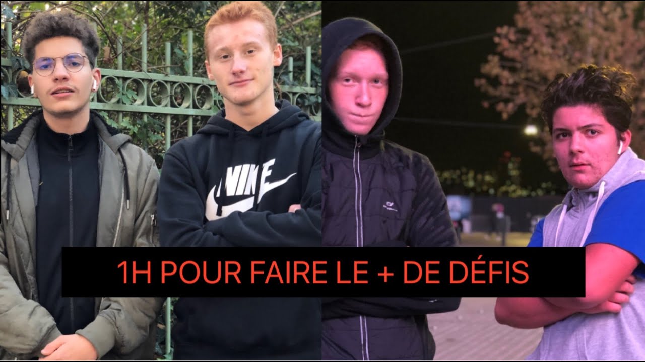 1H POUR FAIRE LE PLUS DE DÉFIS (ft. Riles , Bryan , Benjamin ) - YouTube