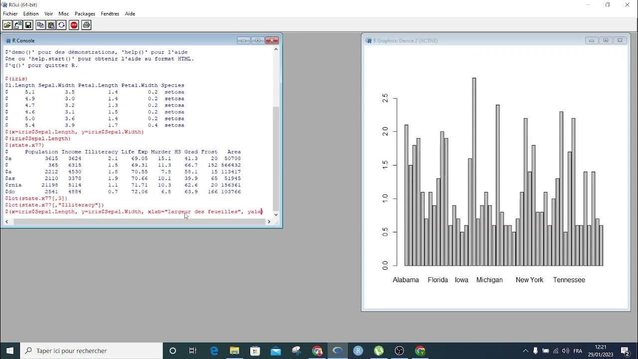 Représentations graphiques avec le logiciel R - YouTube