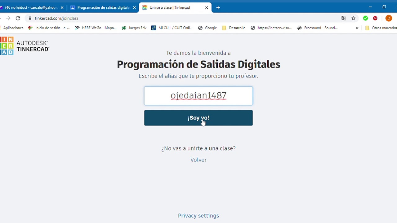 Como entrar a la clase Tinkercad como alumno y conectar un led a la ...