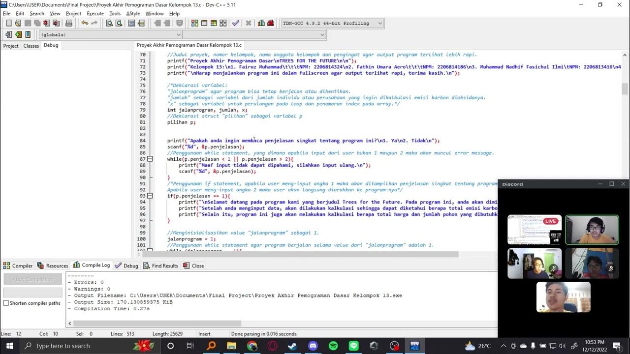 Kelompok 13 - Demo Program dan Source Code Proyek Akhir - YouTube