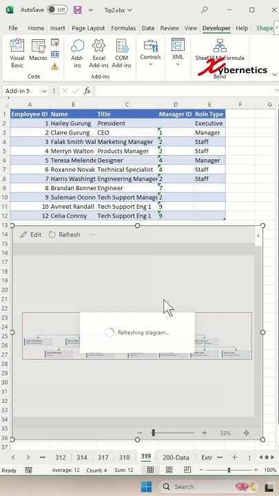 Create Hierarchical Chart in Excel Using Visio for Free - PART 2 - Excel Tips and Tricks - YouTube