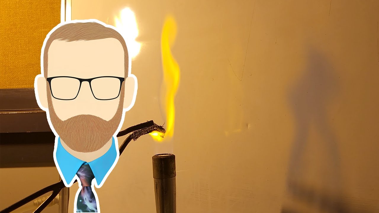 A flame that casts a shadow - YouTube