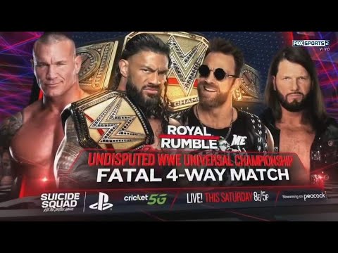 Royal Rumble 2024 FULL MATCH - Fatal 4-Way Roman Reigns vs LA Knight vs ...