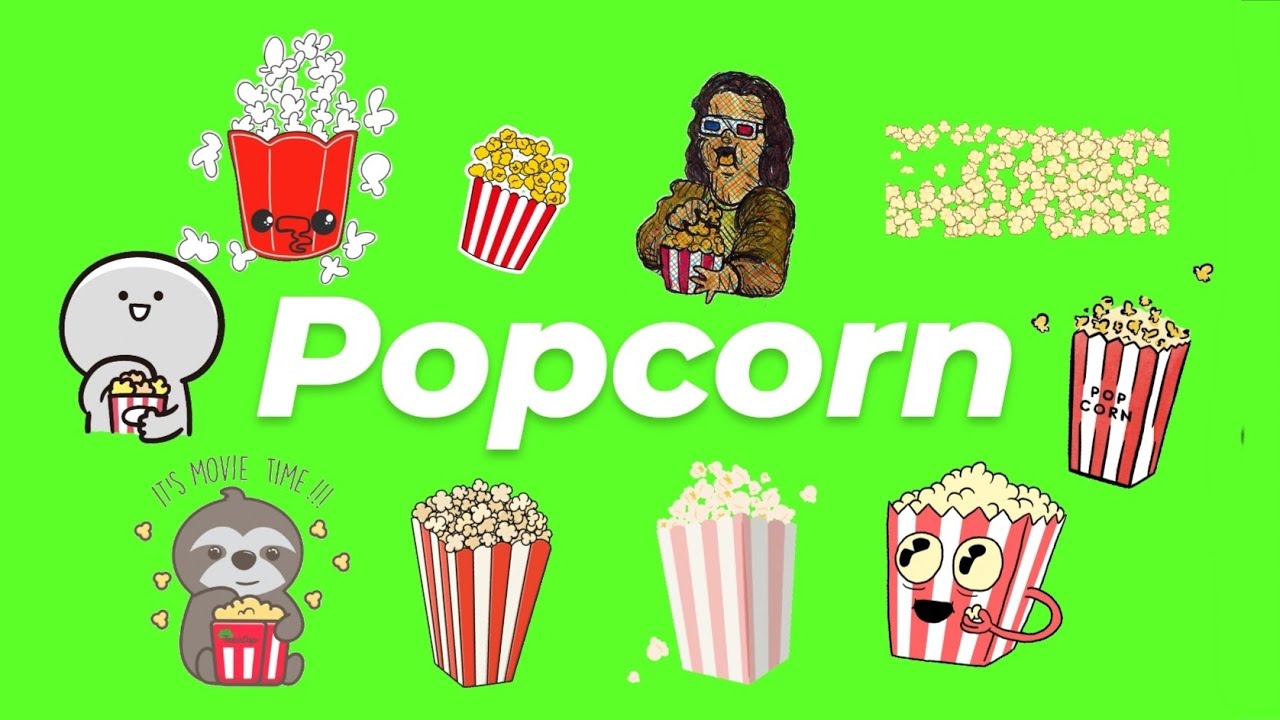 Animated Popcorn GIF Green Screen Pack (Free Download) - YouTube