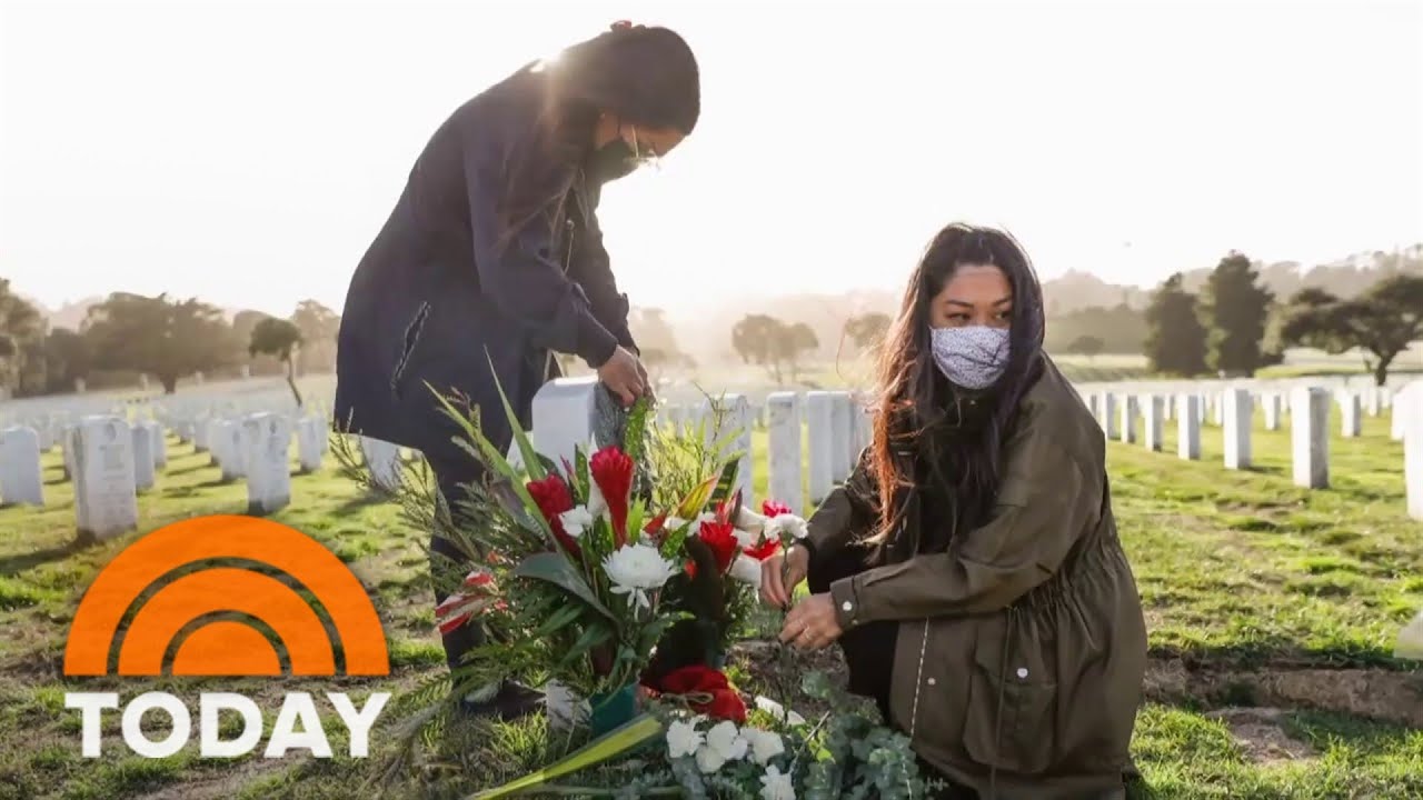 People Crying At A Grave