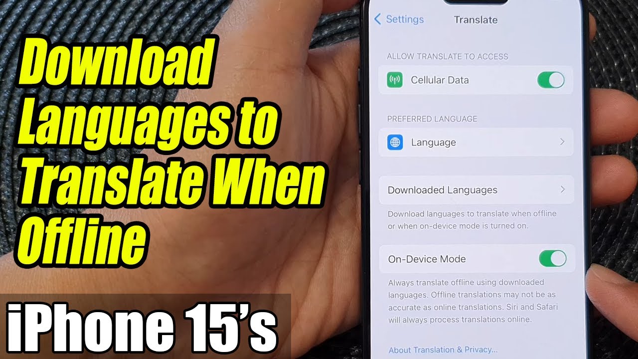 iPhone 15/15 Pro Max: How to Download Languages to Translate When Offline or On-Device Mode is ...