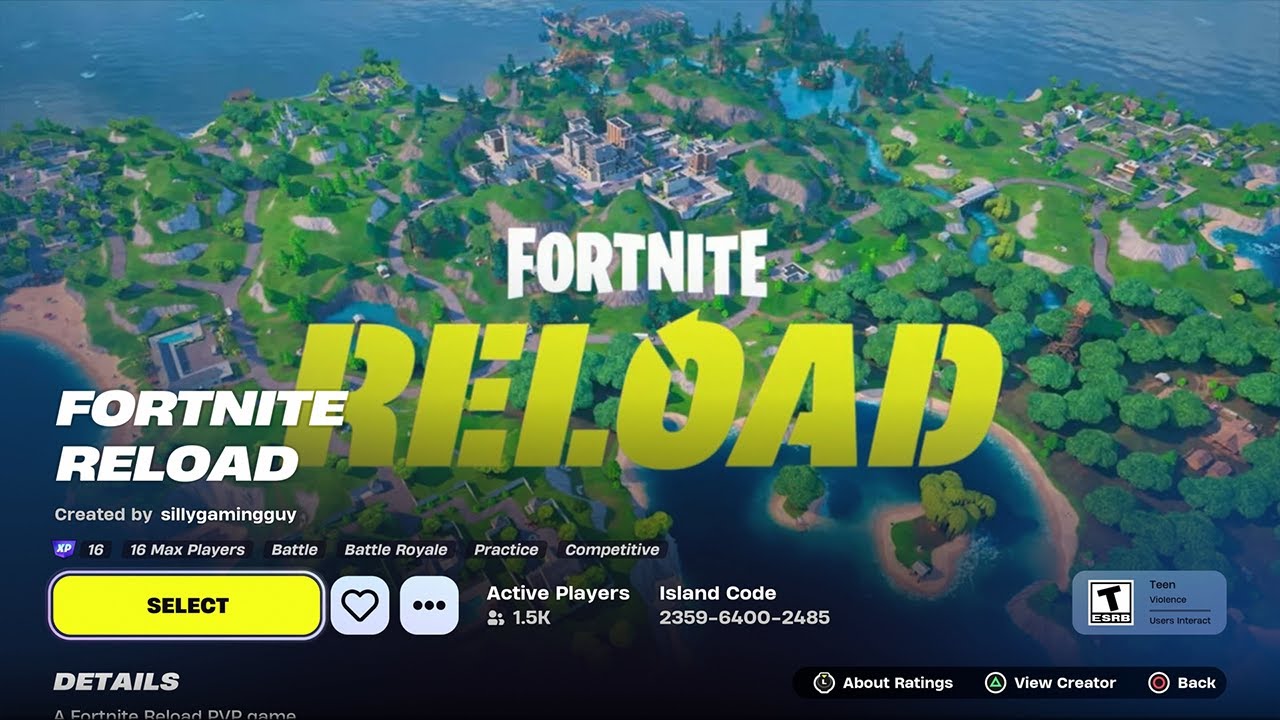 How to Play Fortnite Reload Playlist Chapter 5 Map Code & Creative Code ...