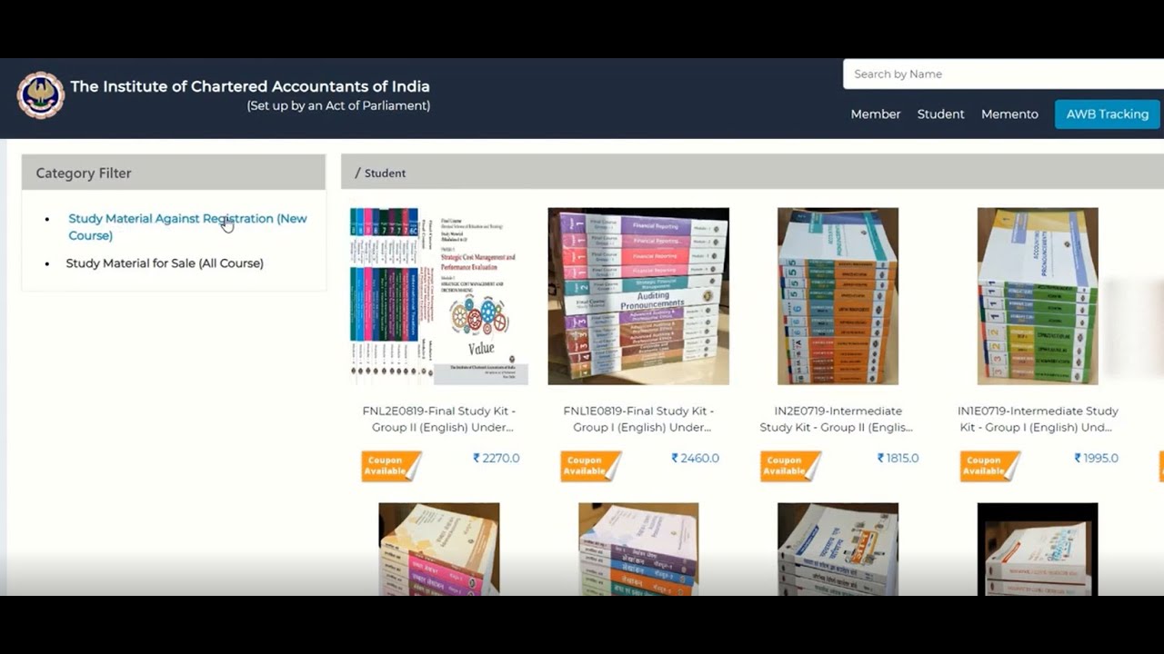 How to order CA books easily - YouTube