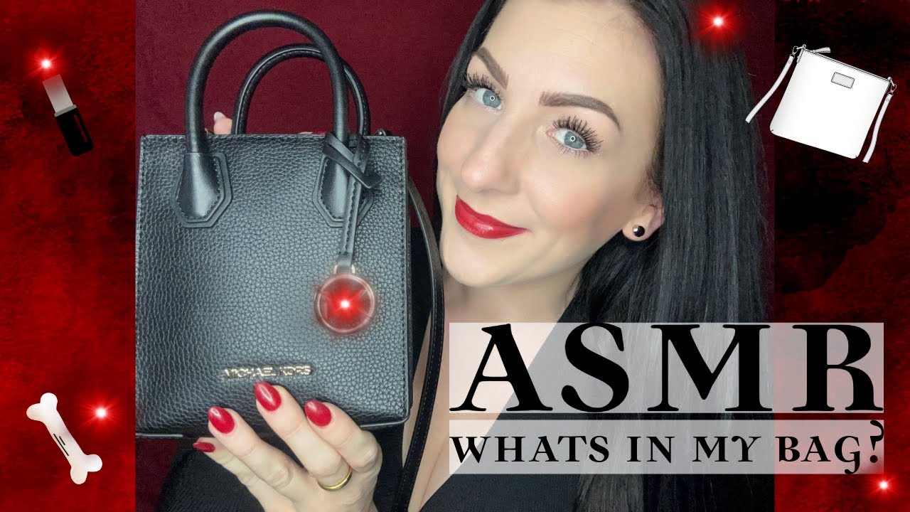 👛👜💄🎙ASMR - What's In My Bag? Up Close Whispering - Mouth Sounds ...