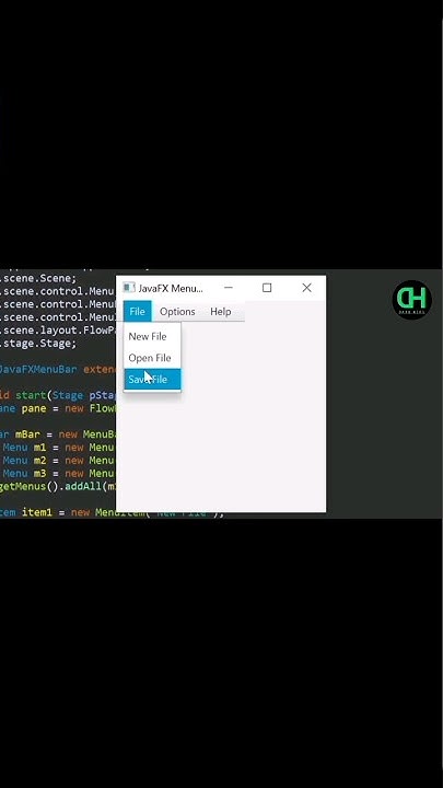 Create MenuBar in JavaFX #DarkHers #darkhers #program #code #java #bhfyp #youtubeshorts #shorts ...